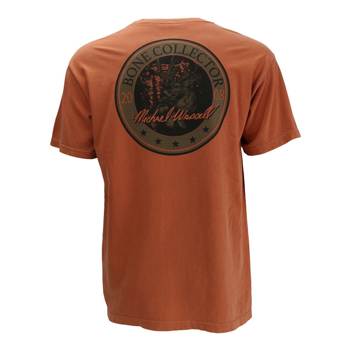 Men's Bone Collector Burnt Orange T-Shirt with Deer Graphic